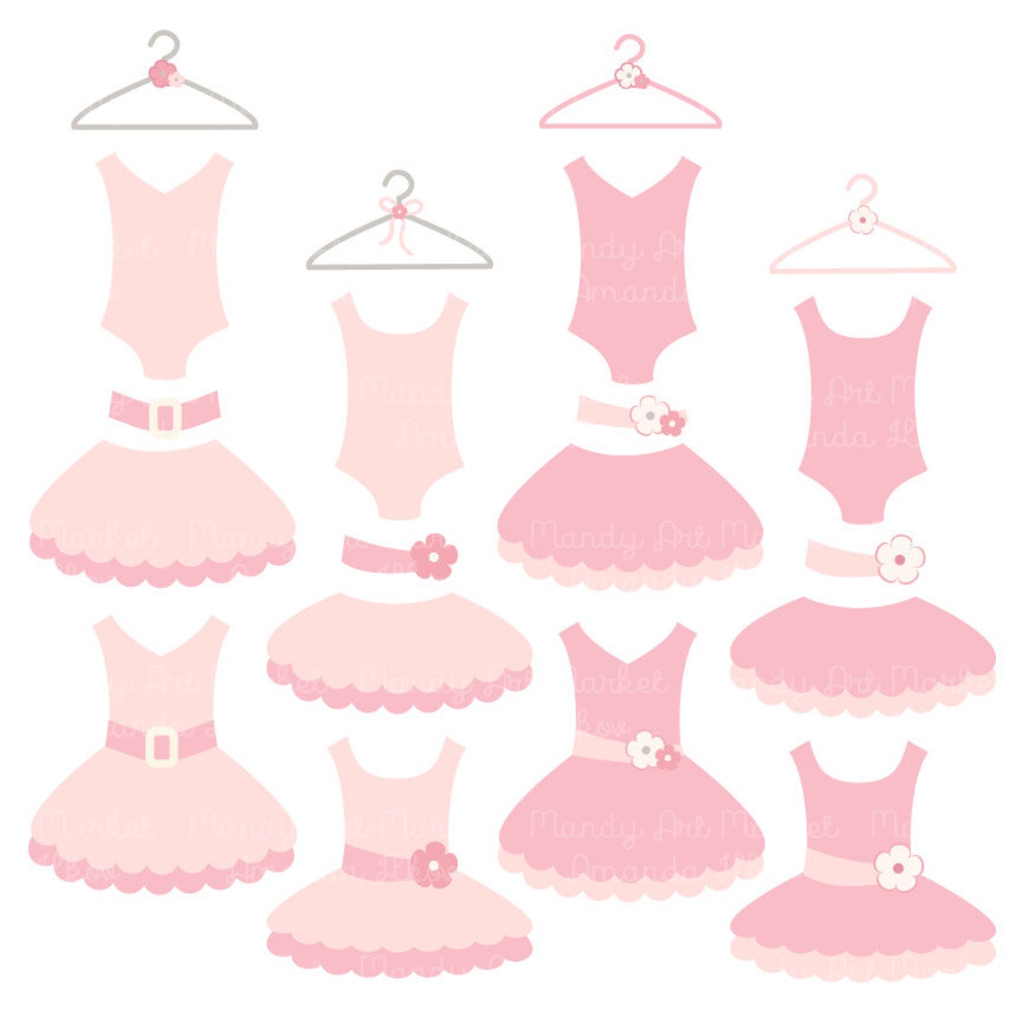 Premium Soft Pink Tutu Clip Art Pink Dress Clip Art for | Etsy