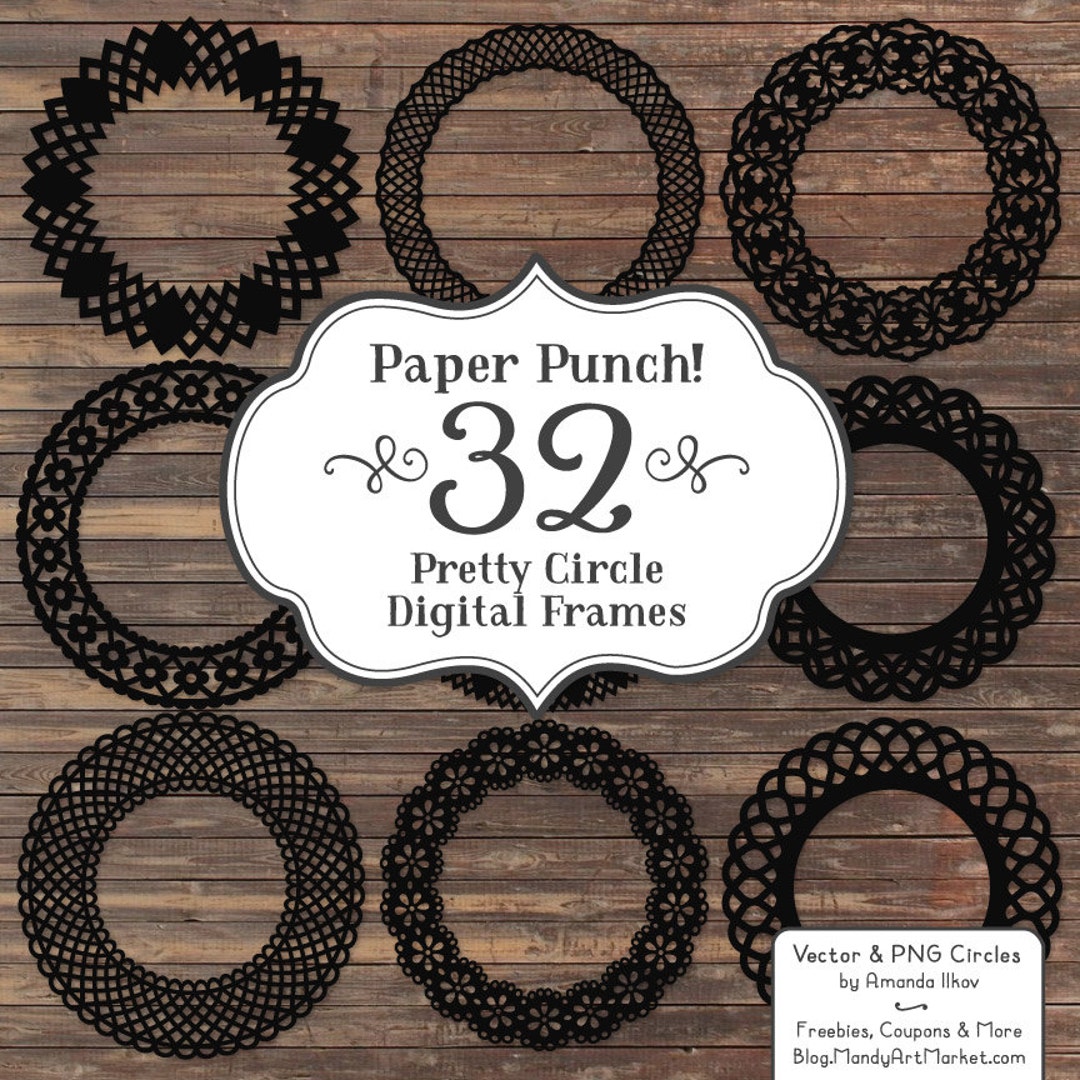 32 Premium Paper Punch Black Lace Frames Clipart & Vectors - Etsy