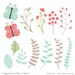 Cute Flowers Clipart in Mint & Coral Mint and Coral Vector - Etsy