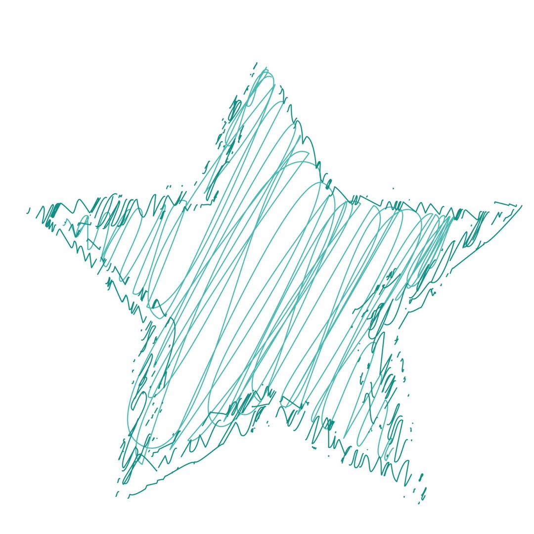 Digital Clipart Stars: Set of 16 Rainbow Coloured Scribble Stars Clip ...