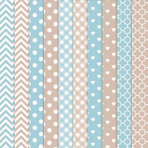 Premium Elephant Clipart, Vectors & Digital Papers in Soft Blue With ...