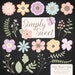 Cute Flowers Clipart in Grandmas Garden - Pastel Vector Flowers, Pastel ...