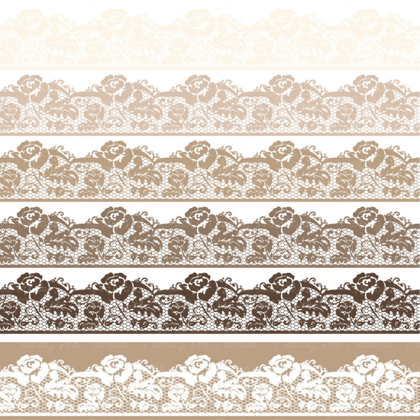 Professional Rose Lace Borders in Champagne Lace Border - Etsy
