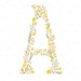 Professional Floral Alphabet Clipart & Vectors - Yellow Floral Monogram ...