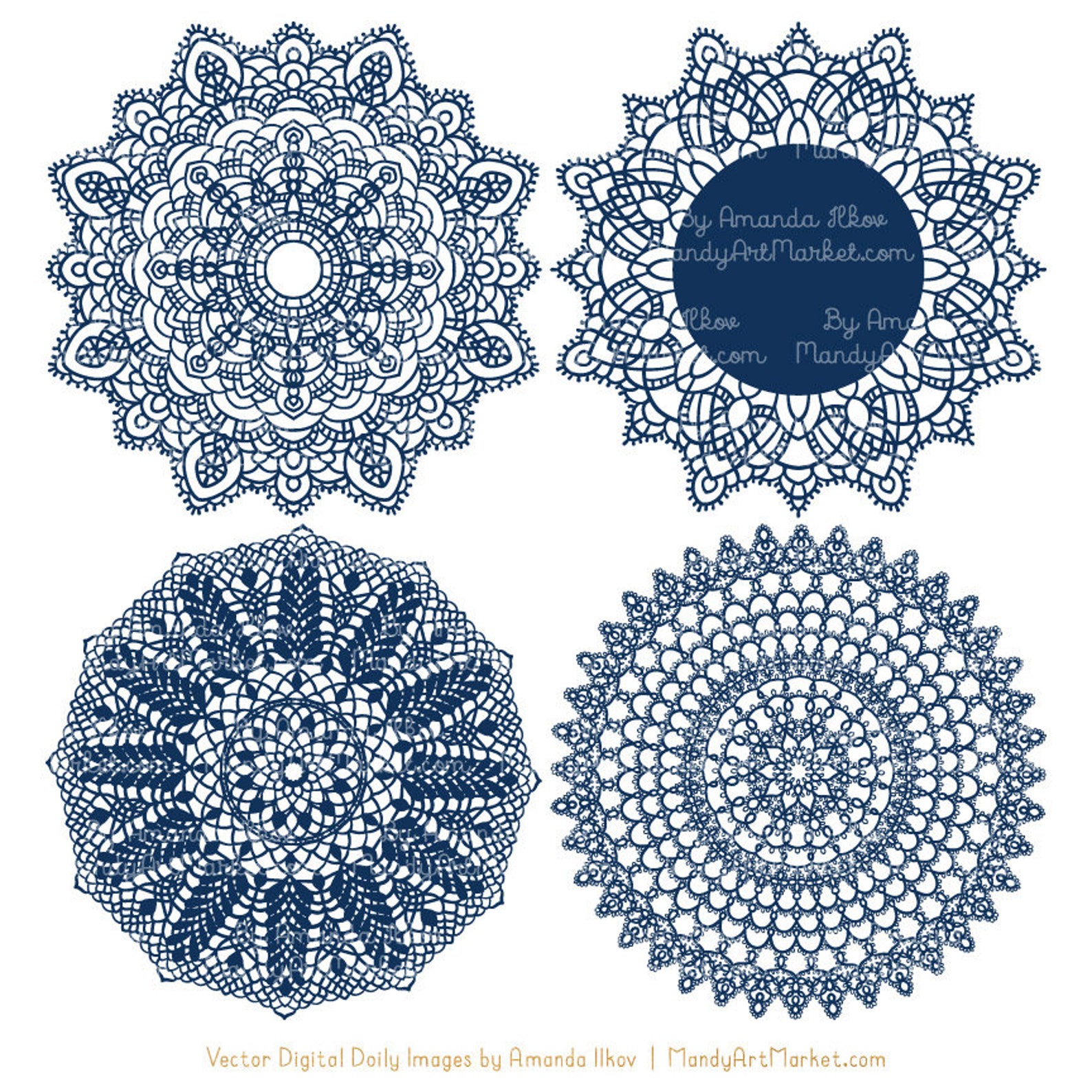 Premium Large Navy Lace Doily Vectors Doily Clipart Images - Etsy.de