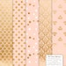 Premium Gold Foil Peach Digital Papers - Party Patterns, Party Digital ...