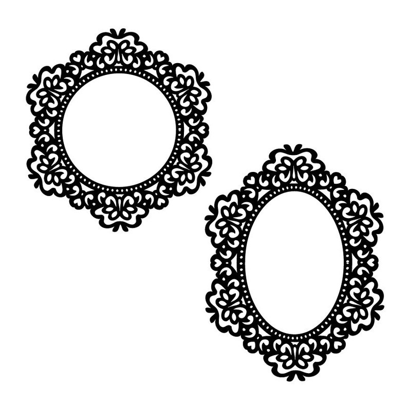 Premium Digital Lace Frames Lace Border Clip Art Digital | Etsy