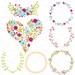 Premium Floral Clip Art & Vectors - Bohemian Wedding Clip Art, Wedding ...