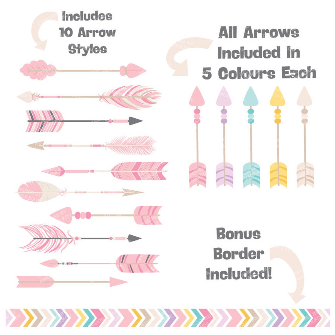 Professional Tribal Arrows Clipart & Vectors in Fresh Arrows - Etsy