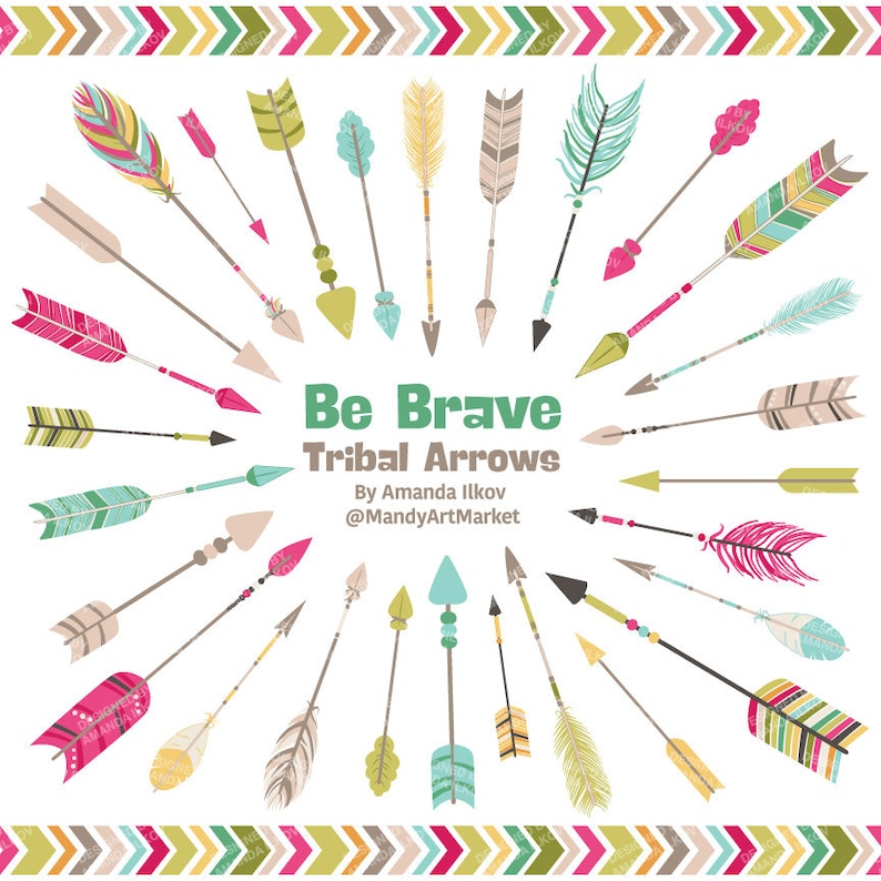 Professional Tribal Arrows Clipart & Vectors in Bohemian - Arrows Clip ...