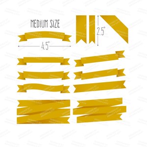 Professional Digital Ribbon Banners Gold Banners, Gold Ribbon, Digital ...