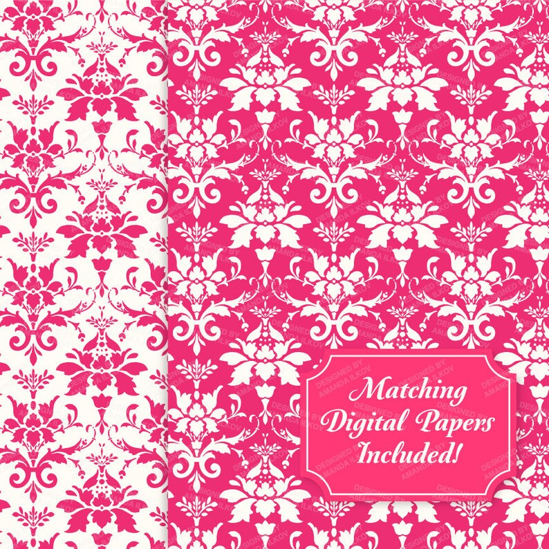 Professional Elegant Labels Hot Pink Labels Pink Tags | Etsy