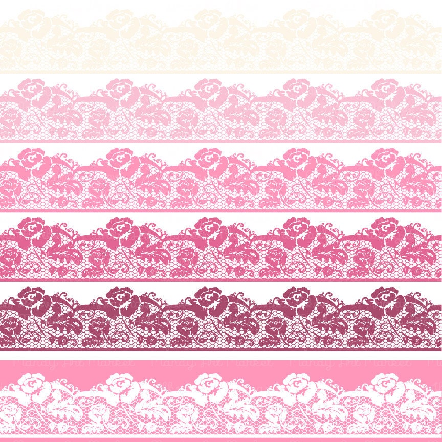Pink Lace Border Png