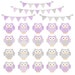 Premium Owl Clipart, Vectors & Digital Papers in Lavender With Grey ...