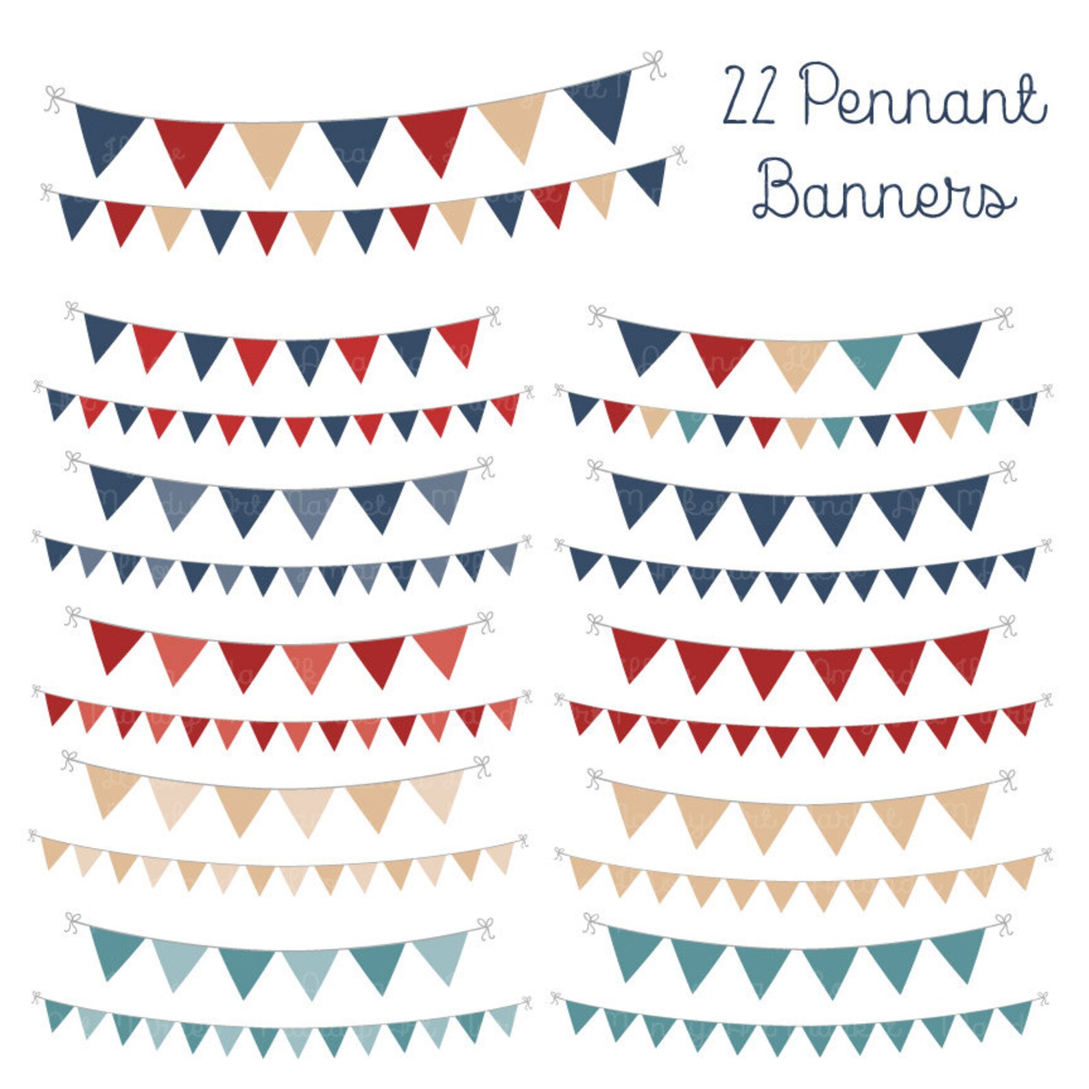 Professional Bunting Banner Clipart & Vectors in Americana - Bunting ...