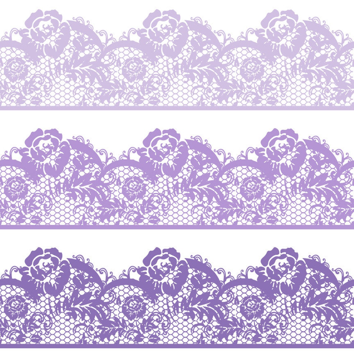 Extra Wide Lavender Wedding Lace Clip Art Lace Vectors & Wood - Etsy