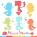 Professional Mermaid Silhouettes Clipart in Fresh Boy Bright Mermaids ...