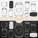 Professional Chalkboard Mason Jar Clip Art / Jar Vectors - Chalk Mason ...