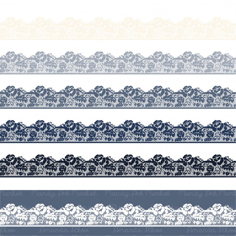 Professional Rose Lace Borders in Navy Lace Border Lace - Etsy