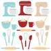 Professional Baking Clipart & Vectors in Red Robin - Kitchen Clipart ...