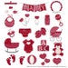 Premium Oh Baby Clipart & Vectors Set in Ruby Ruby Red Baby - Etsy