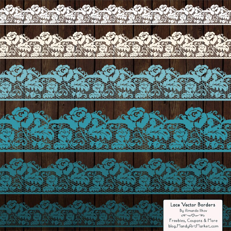 Professional Rose Lace Borders in Vintage Blue Lace Border - Etsy