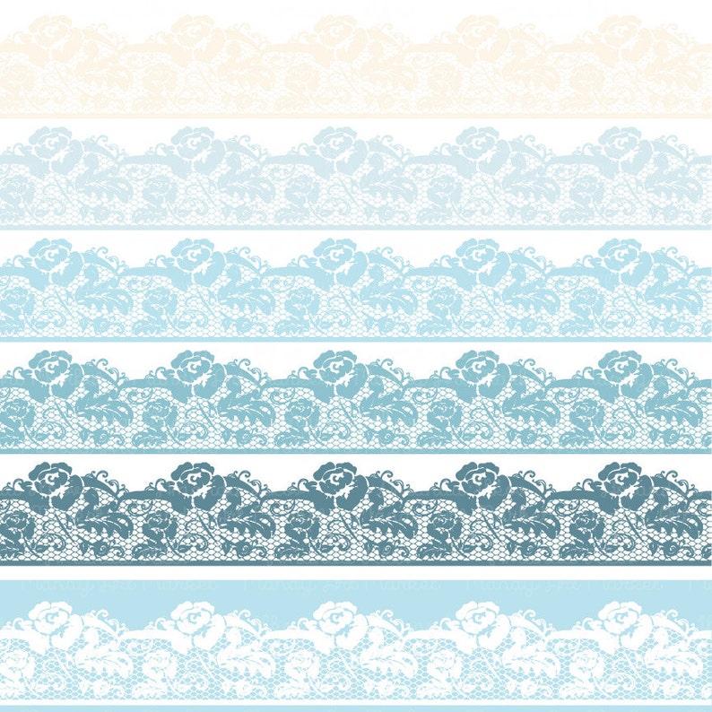 Professional Rose Lace Borders in Soft Blue Lace Border - Etsy