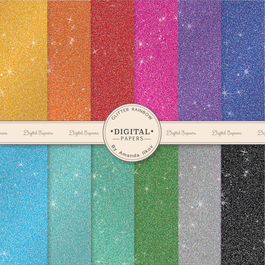 Premium Glitter Digital Papers for Scrapbooks Crafts Web & - Etsy