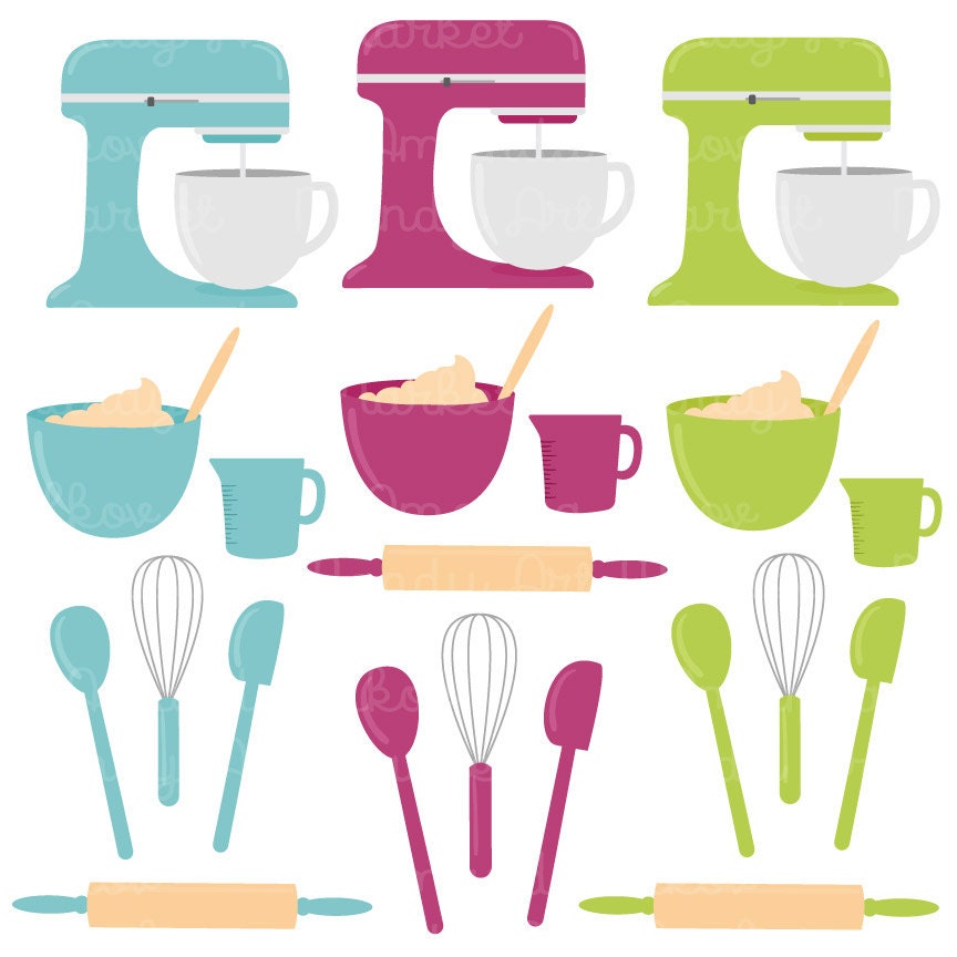 Professional Baking Clipart & Vectors in Bohemian Kitchen | Etsy