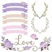 Premium Wedding Floral Clipart & Vectors - Lavender Wedding Clipart ...