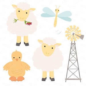 Premium Yellow Farm Animals Clip Art & Vectors - Yellow Farm Animals ...