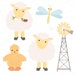 Premium Yellow Farm Animals Clip Art & Vectors - Yellow Farm Animals ...