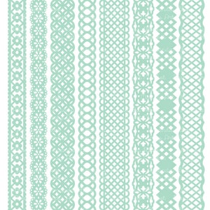 32 Premium Mint Paper Punch Lace Borders Clipart & Vectors - Mint Lace ...