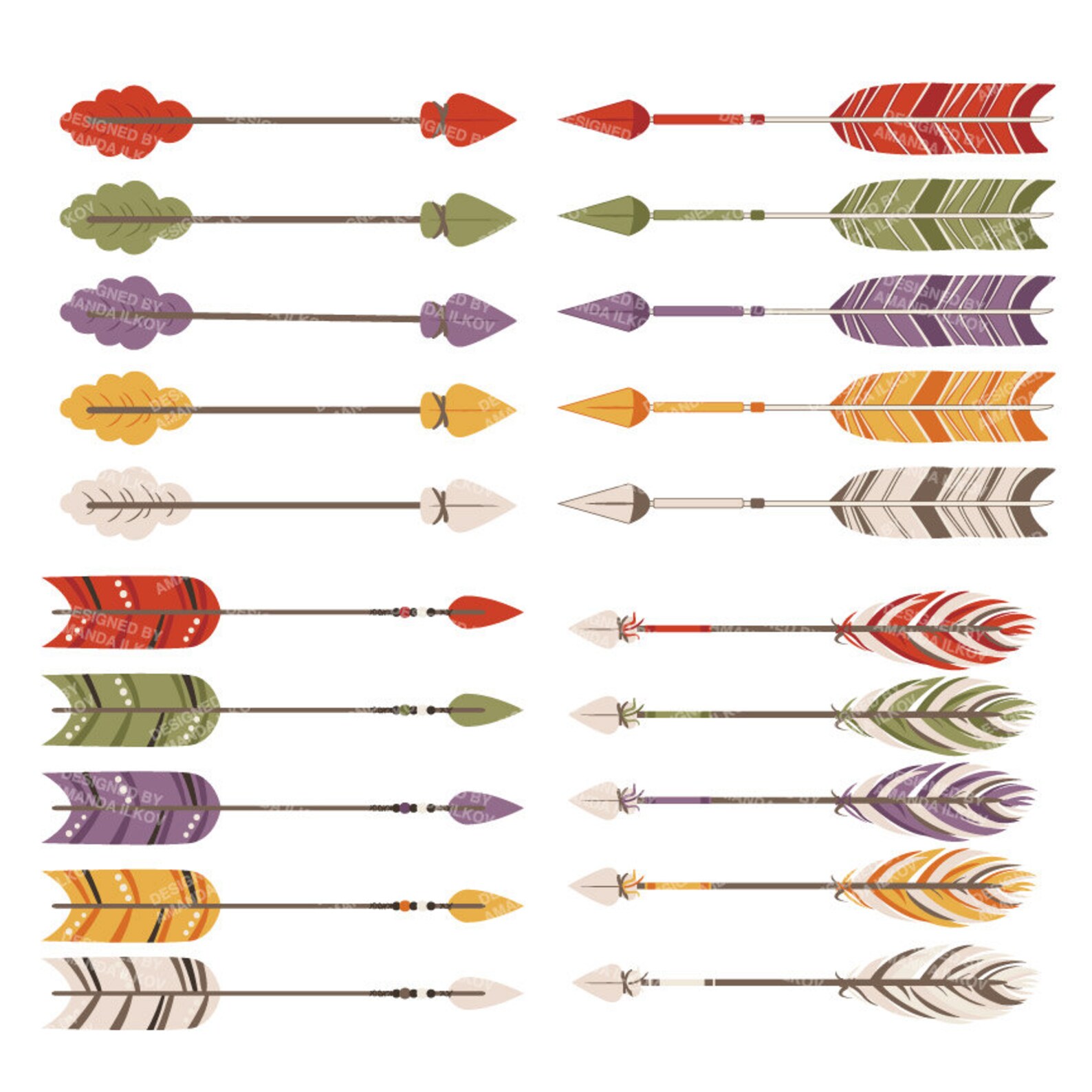 Professional Tribal Arrows Clipart & Vectors in Autumn - Arrows Clip ...
