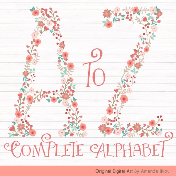 Alphabet Clipart - Etsy