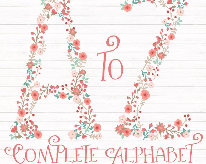 Premium Floral Numbers Clipart & Vectors - Garden Party Flower Numbers ...