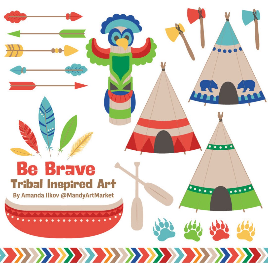 Professional Tribal Clipart & Vectors - Tribal Clip Art, Tipi Clipart ...