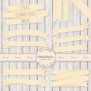 Professional Digital Ribbon Banners - Cream Banners, Cream Ribbon ...
