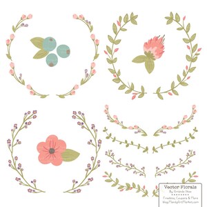 Floral Wreaths & Laurels in Vintage - Vintage Flower Wreath, Vintage ...