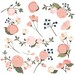 Emma Floral Bunches Clipart & Vectors Navy and Pink Flowers, Pink ...