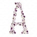 Professional Floral Alphabet Clipart & Vectors Plum Floral Monogram ...