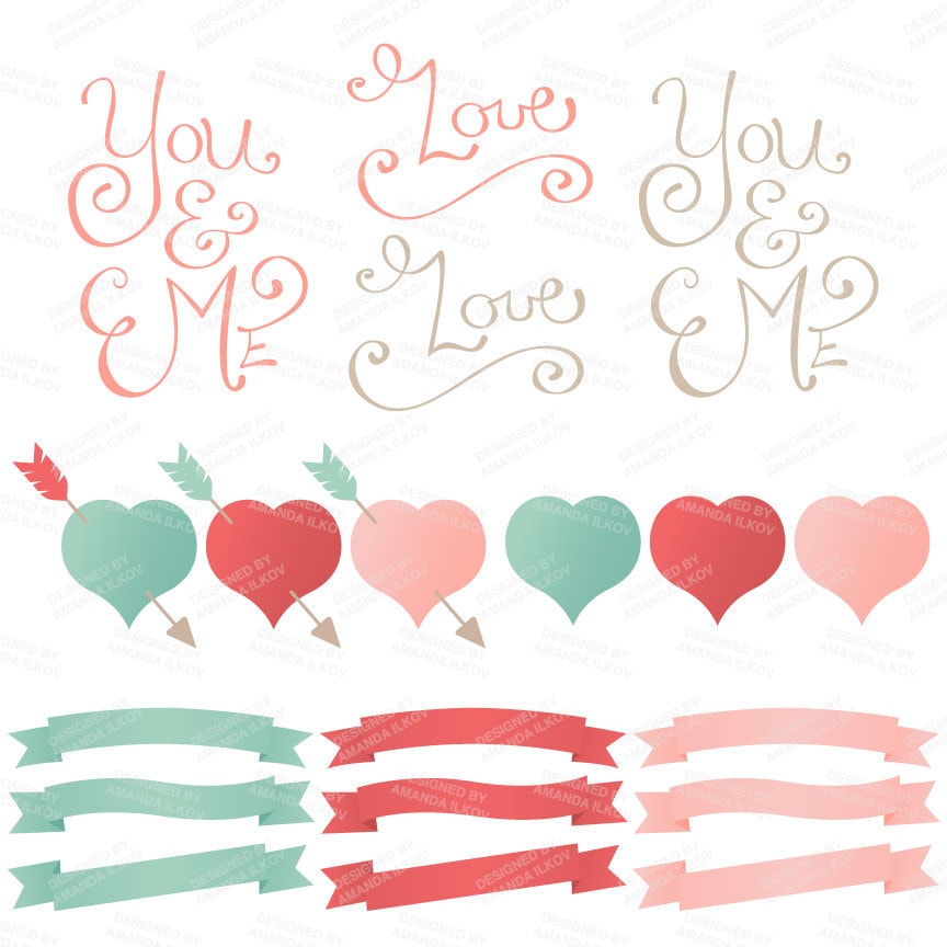 Professional Floral Heart Clipart & Vectors Floral Heart - Etsy