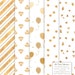 Premium Gold Foil White Digital Papers Party Patterns, Party Digital ...