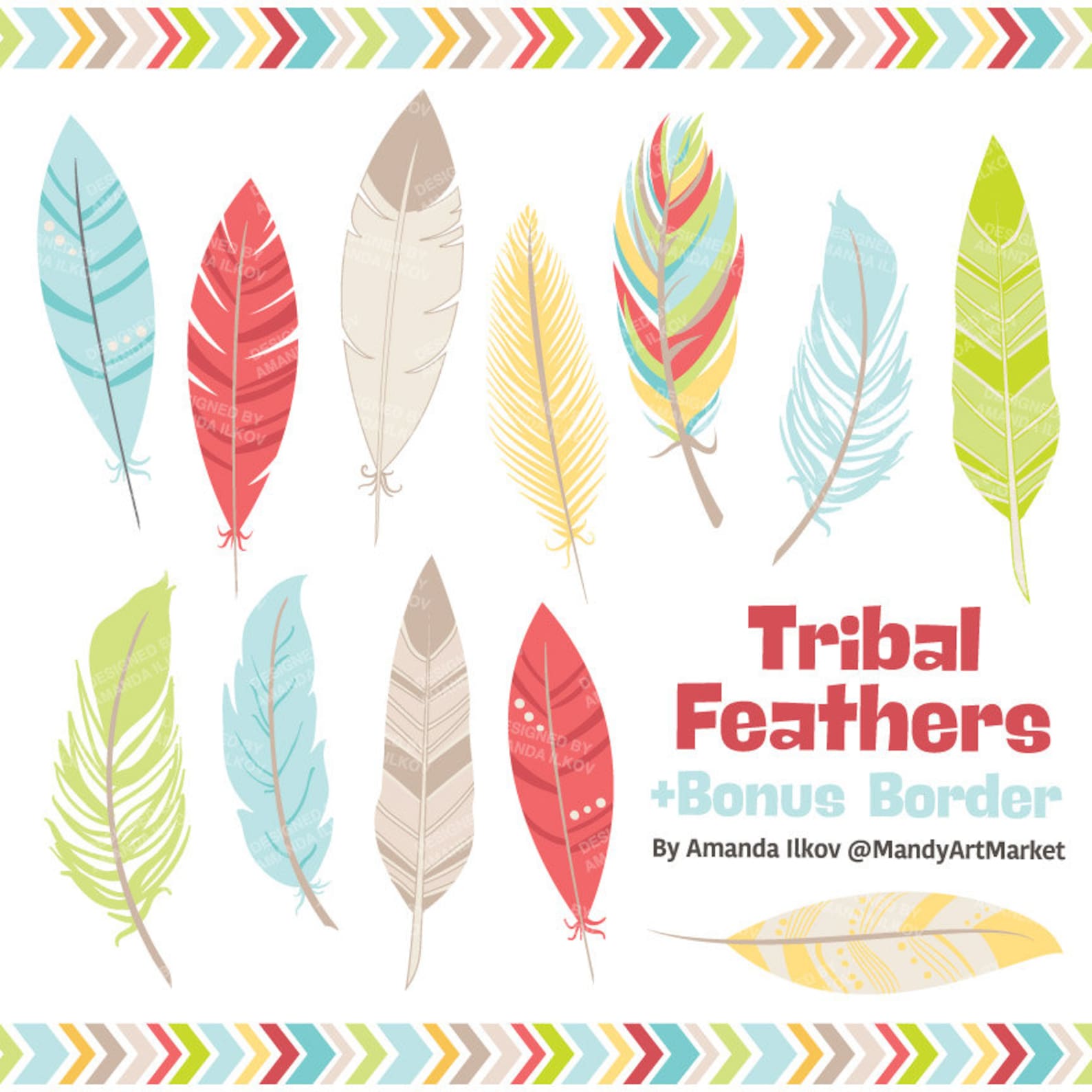 Professional Tribal Feathers Clipart & Vectors in Fresh | Etsy