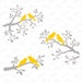 Premium Yellow Love Birds Clip Art & Vectors Wedding Clipart, Branch ...