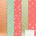 Premium Gold Foil Mint & Coral Digital Papers Party - Etsy