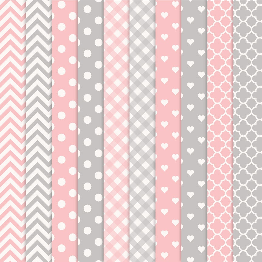 Premium Elephant Clipart, Vectors & Digital Papers in Soft Pink With ...