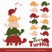 Professional Turtle Stack Clipart in Christmas - Turtle Clipart, Turtle ...