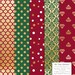 Celebrate Gold Foil Digital Papers in Christmas Party Patterns, Party ...
