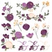 Emma Floral Heart Clipart & Vectors in Plum - Plum Flowers, Plum Floral ...